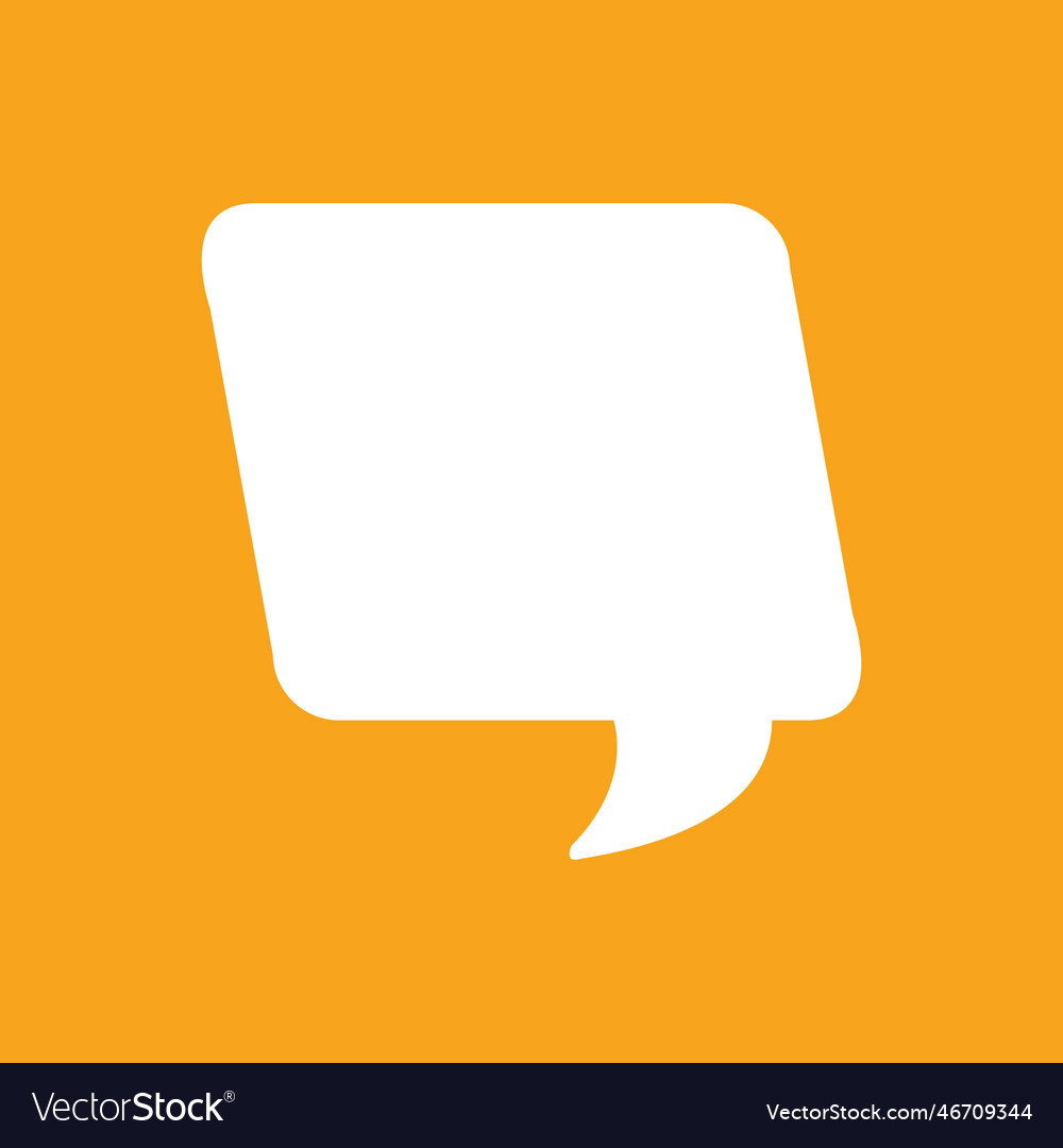 Icon of simple speech bubble Royalty Free Vector Image