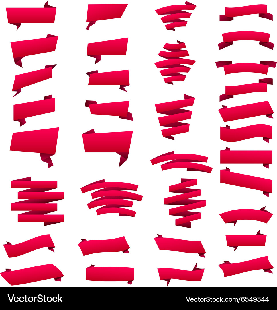 Red banners and labelsweb stickers tags Royalty Free Vector