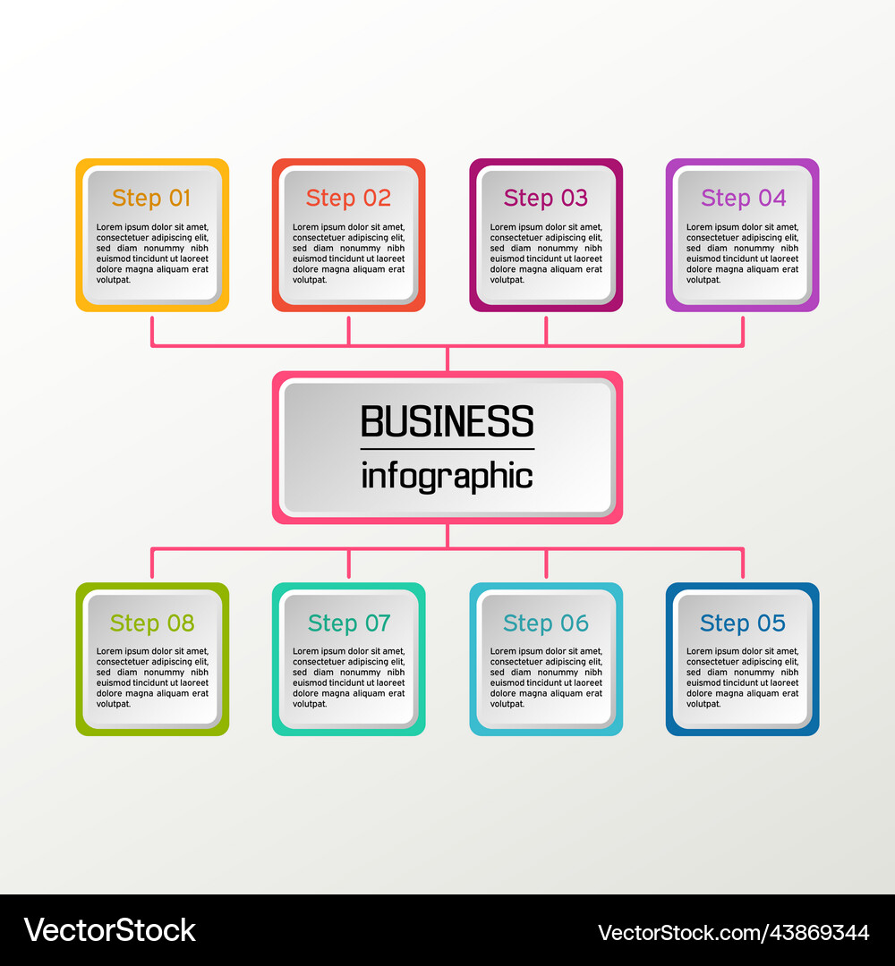 Square infographic business diagrams Royalty Free Vector