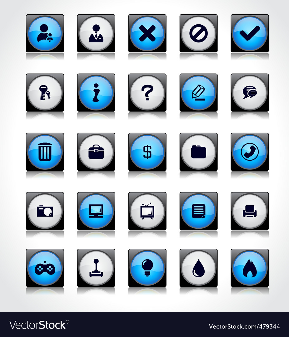 Website interface buttons Royalty Free Vector Image