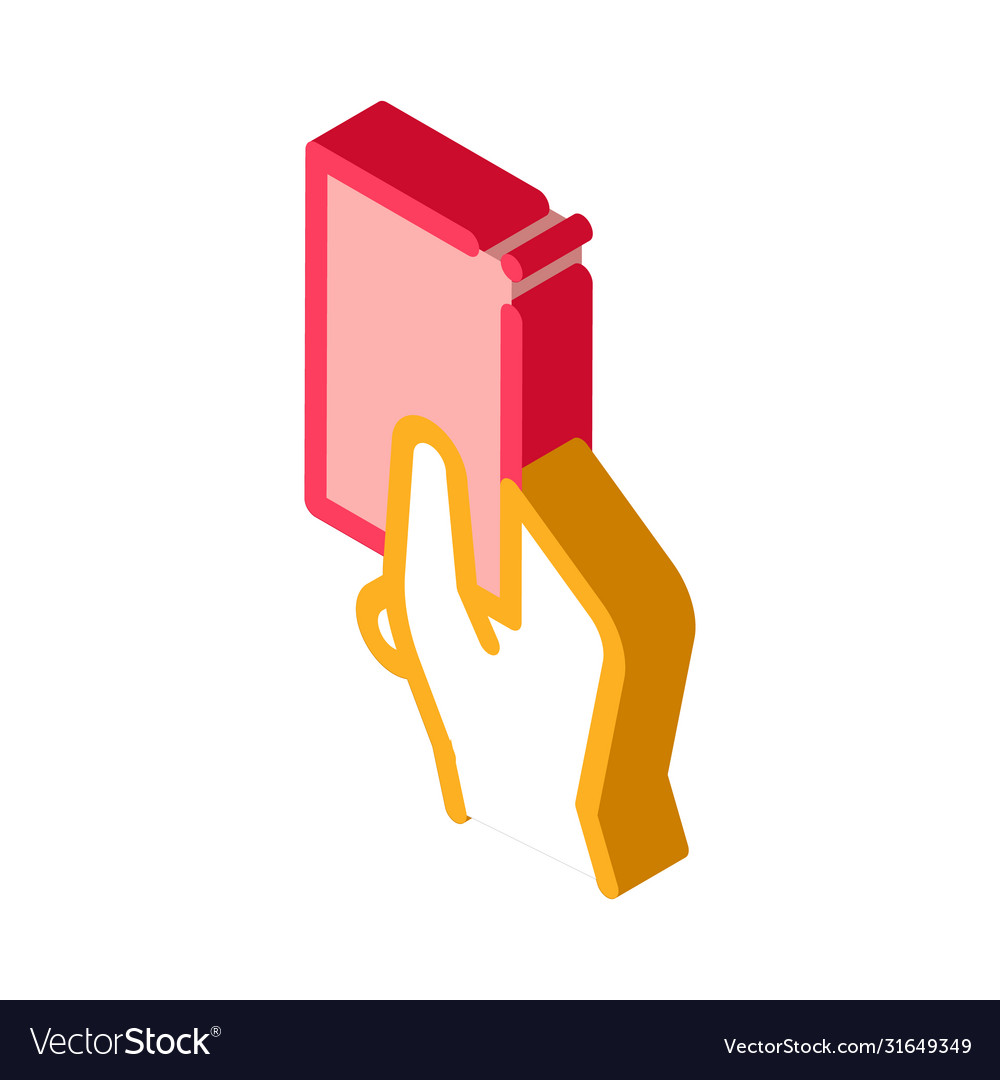 Arbitrator Show Card Isometric Icon Royalty Free Vector