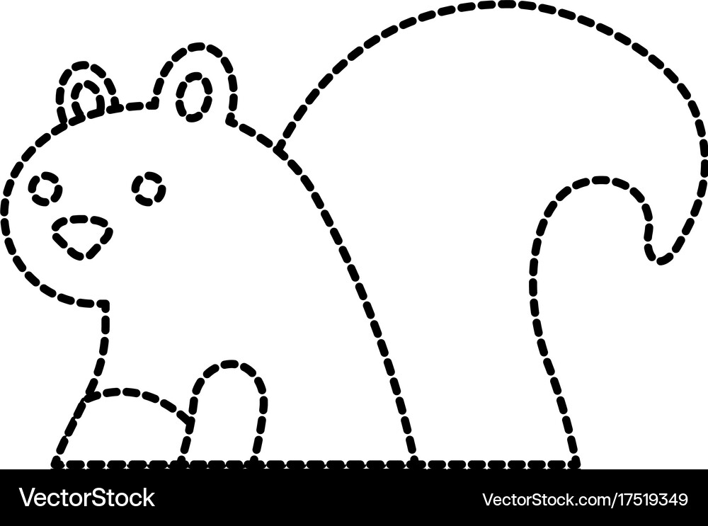 Autumn season squirrel animal forest Royalty Free Vector