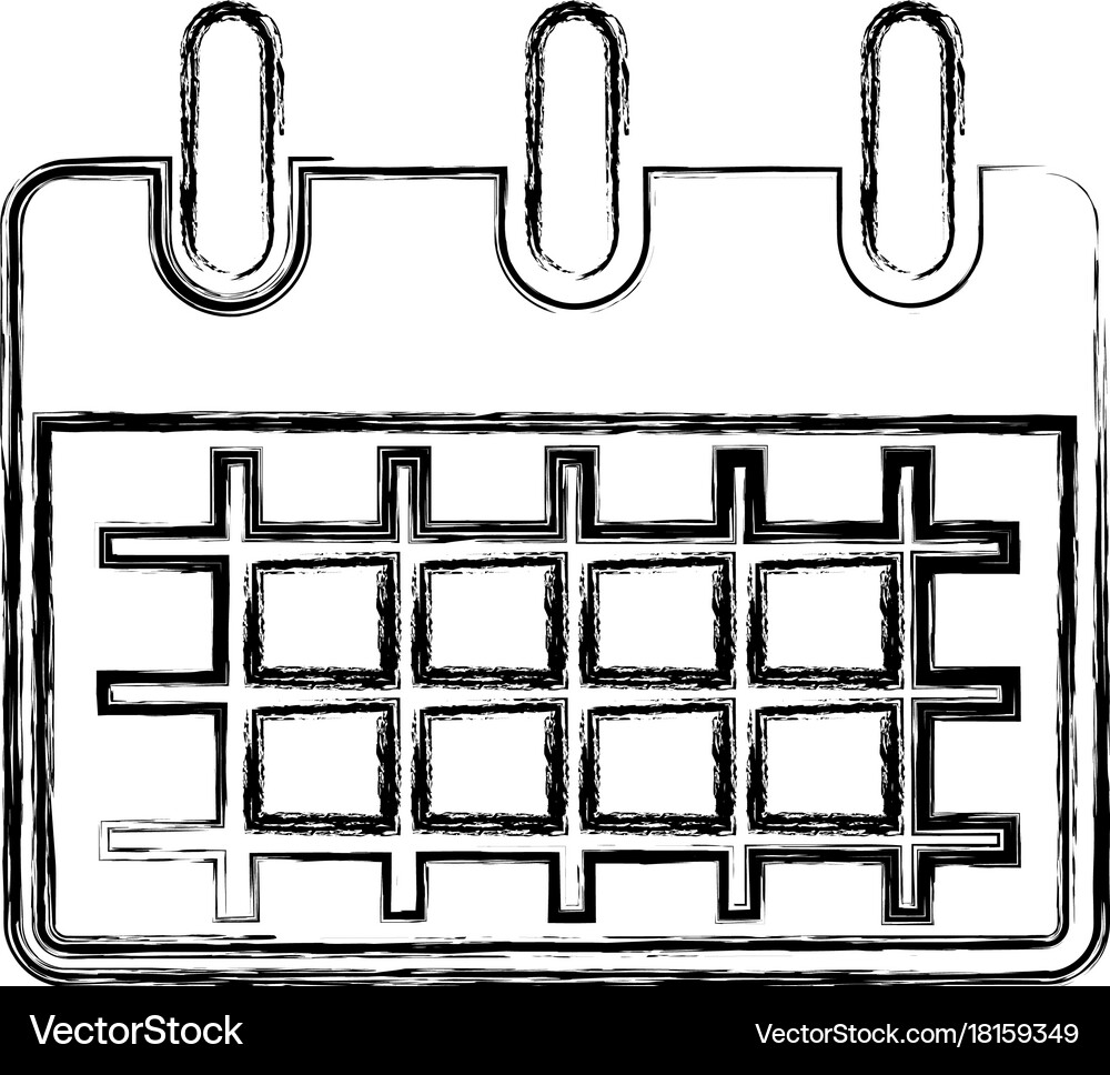 Calendar schedule symbol Royalty Free Vector Image