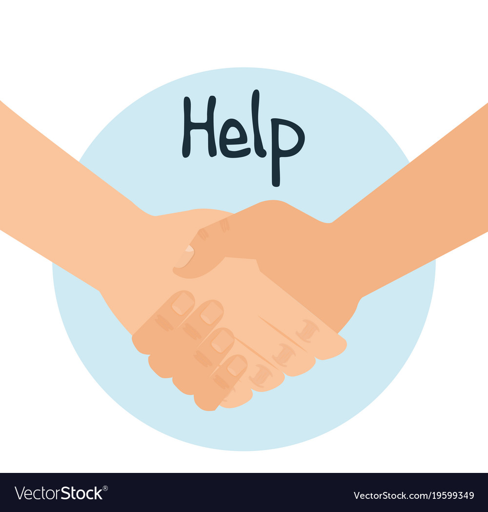 Handshake human help icon Royalty Free Vector Image Handshake human help icon Royalty Free Vector Image
