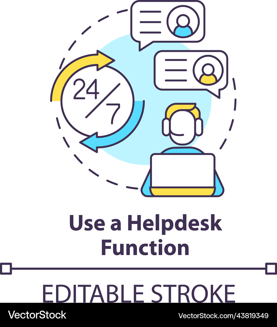 Helpdesk Support Icon – Royalty-Free Vector | VectorStock