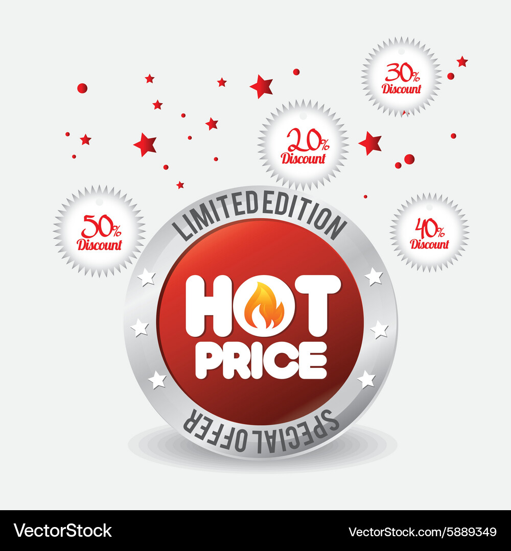 Hot price shopping design Royalty Free Vector Image