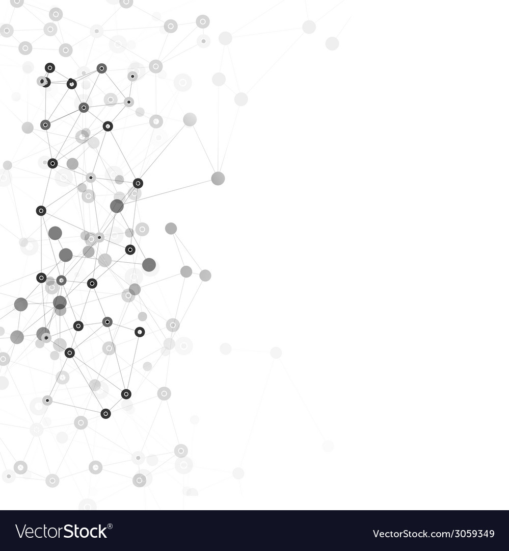 Molecule Structure Gray Background Royalty Free Vector Image