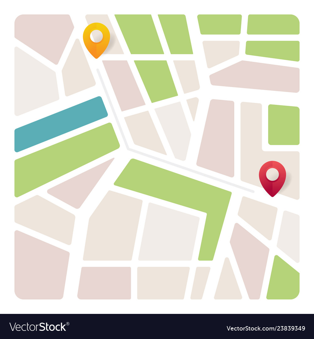 Navigation map with pin pointer Royalty Free Vector Image