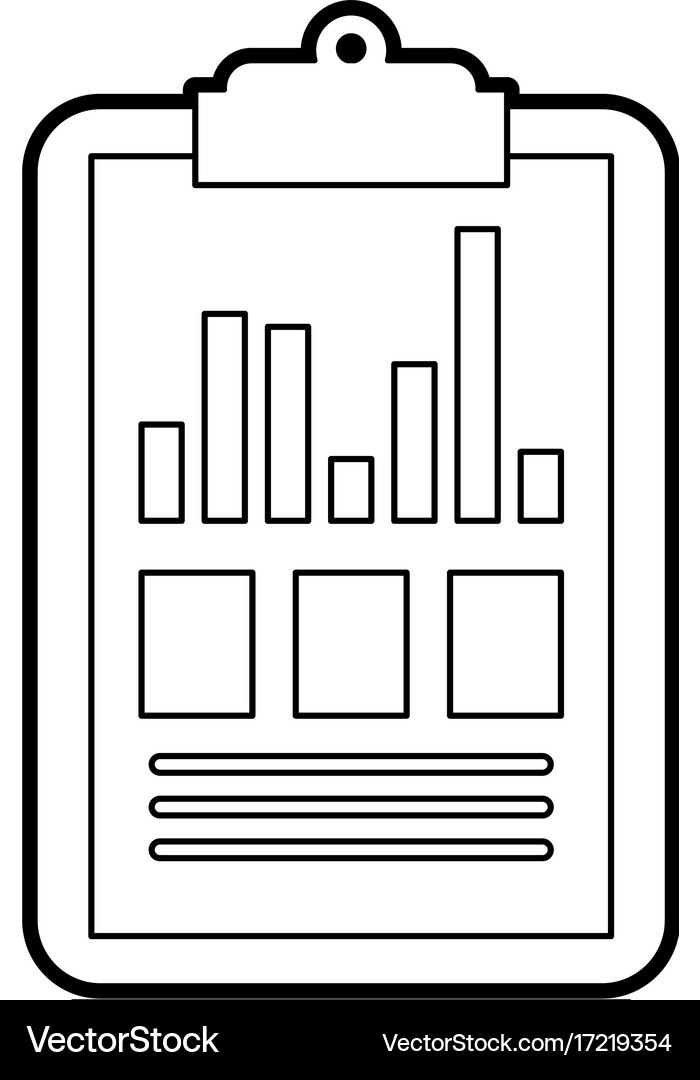 Clipboard business graph checklist report Vector Image