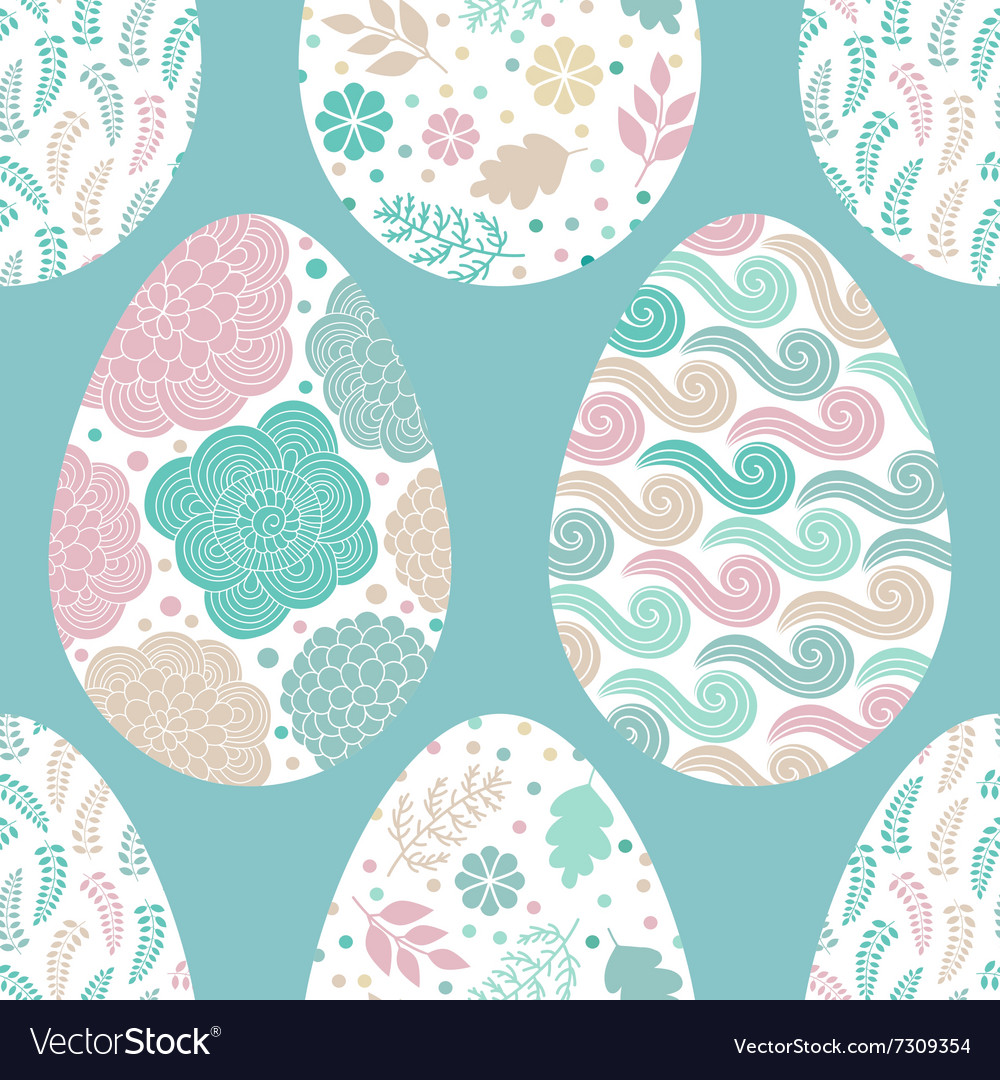 Seamless pattern with easter eggs Royalty Free Vector Image