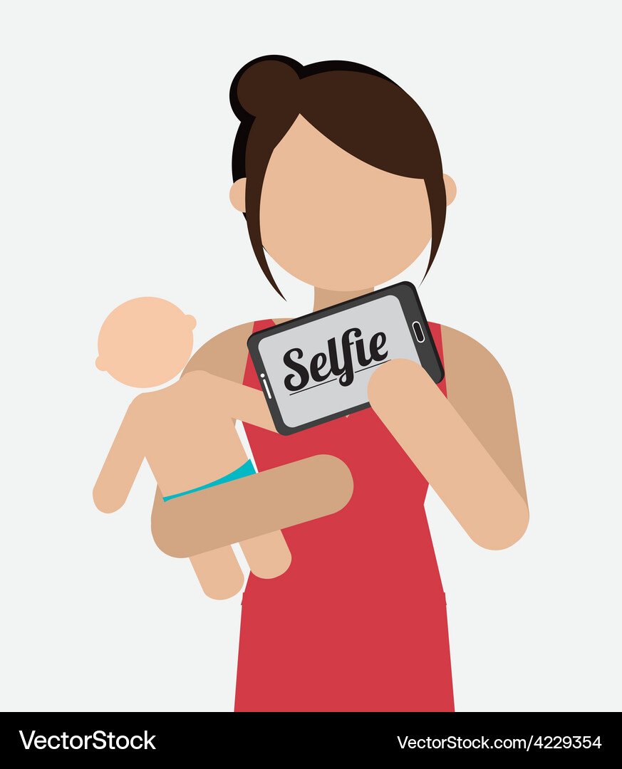Selfie design Royalty Free Vector Image - VectorStock