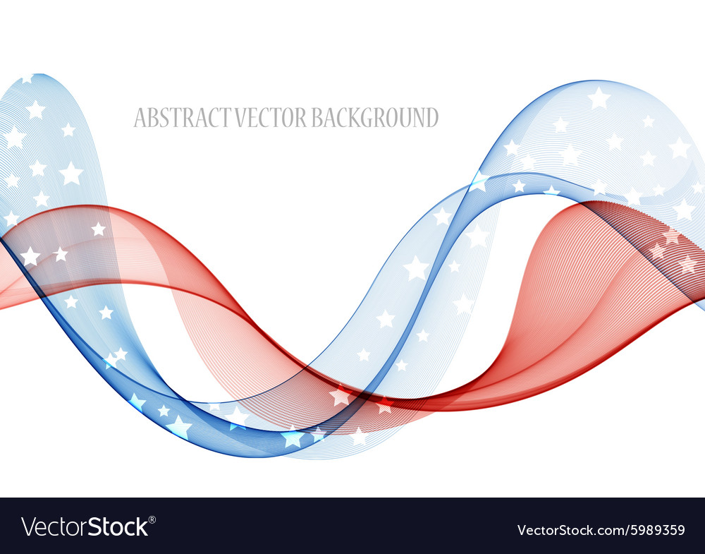 Abstract colored wave on white Royalty Free Vector Image