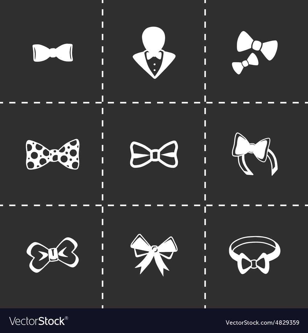 Bow ties icon set Royalty Free Vector Image - VectorStock