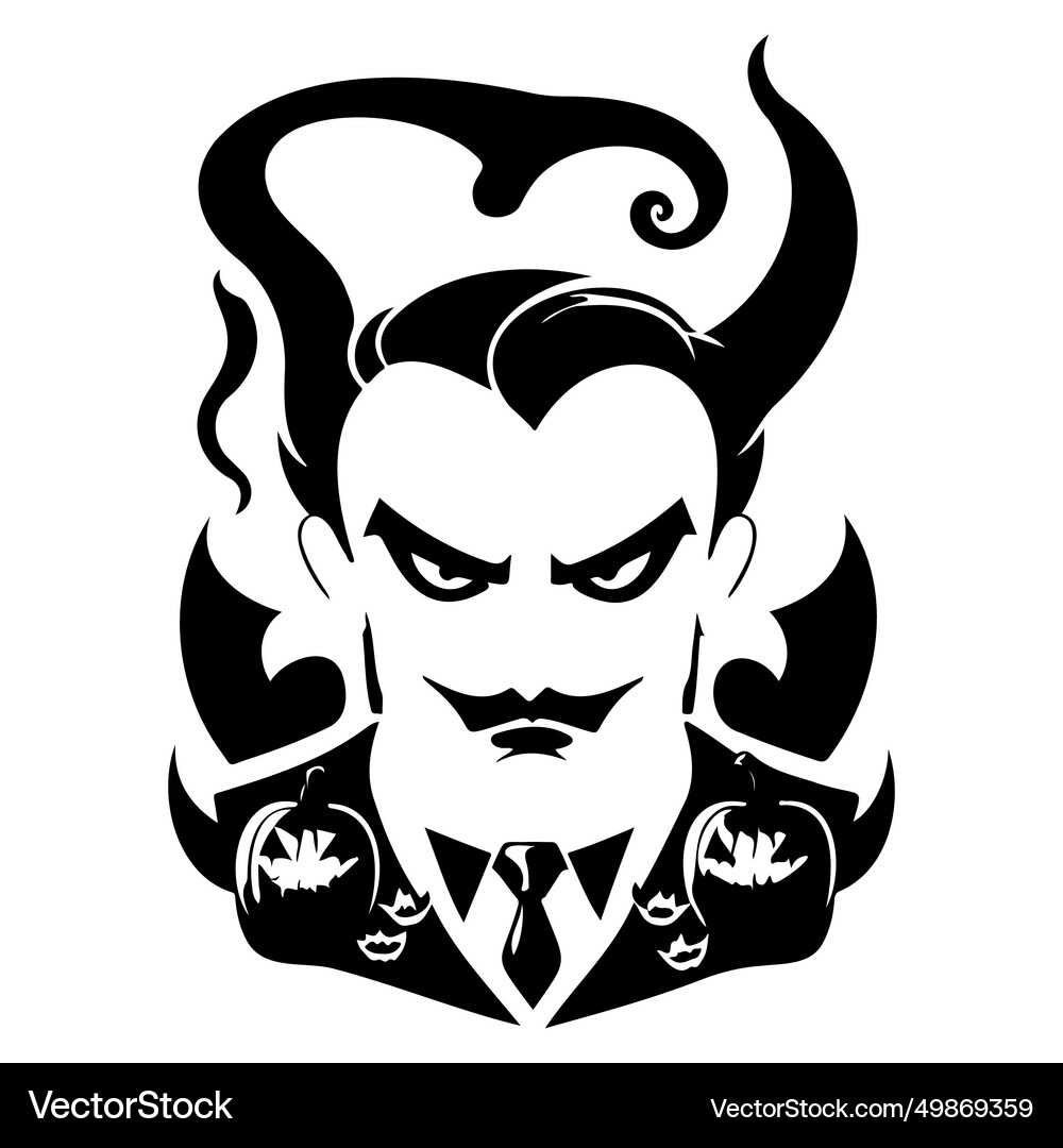 Halloween dracula scary sketch hand draw Vector Image