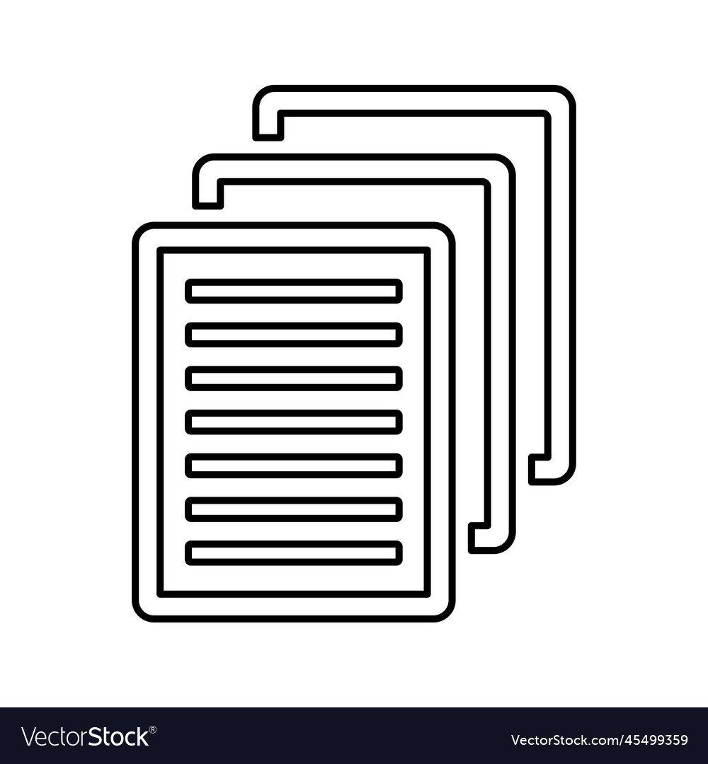 Sheet text outline icon line art Royalty Free Vector Image