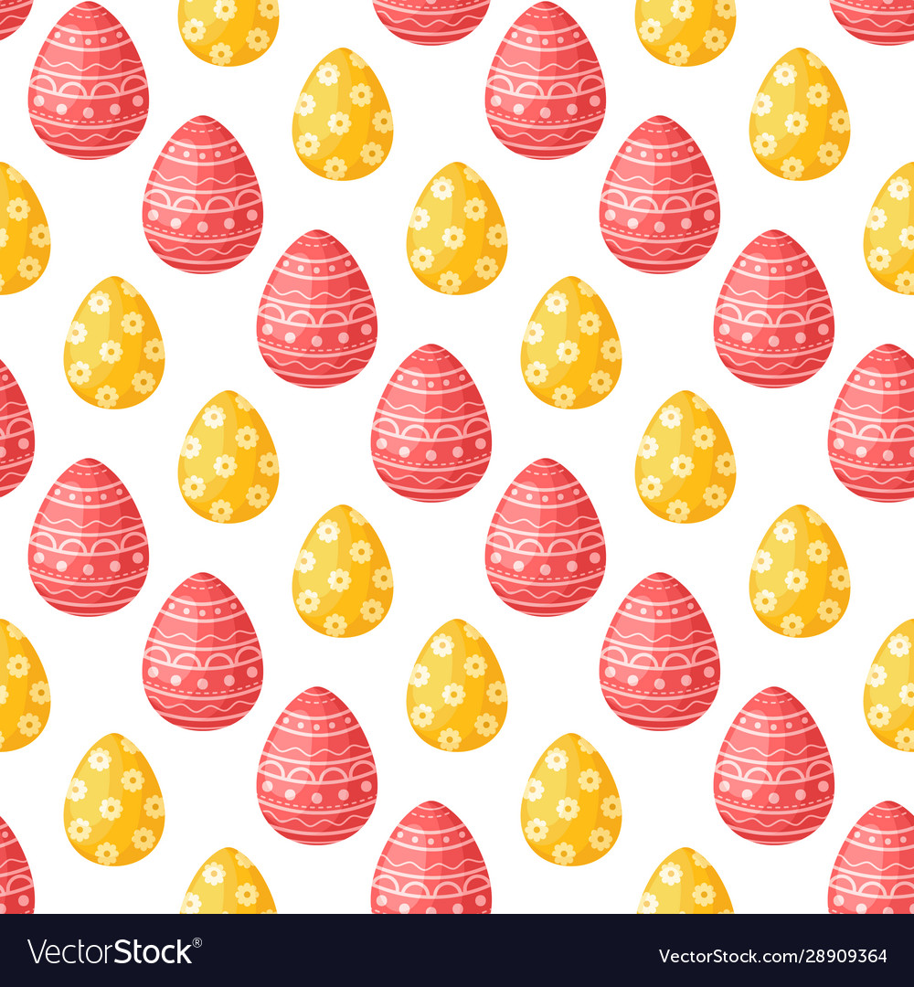 Cartoon easter day seamless pattern Royalty Free Vector