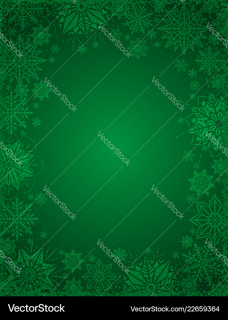 Green christmas background with frame Royalty Free Vector