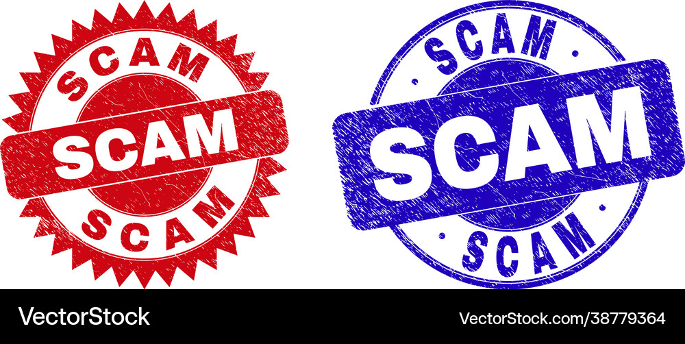 Scam Rounded And Rosette Stamps With Unclean Style