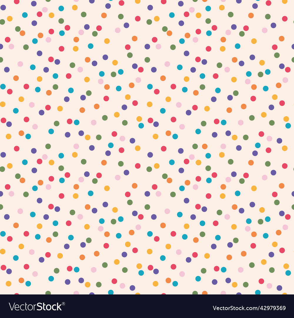 Cheerful confetti repeat pattern on light bg Vector Image
