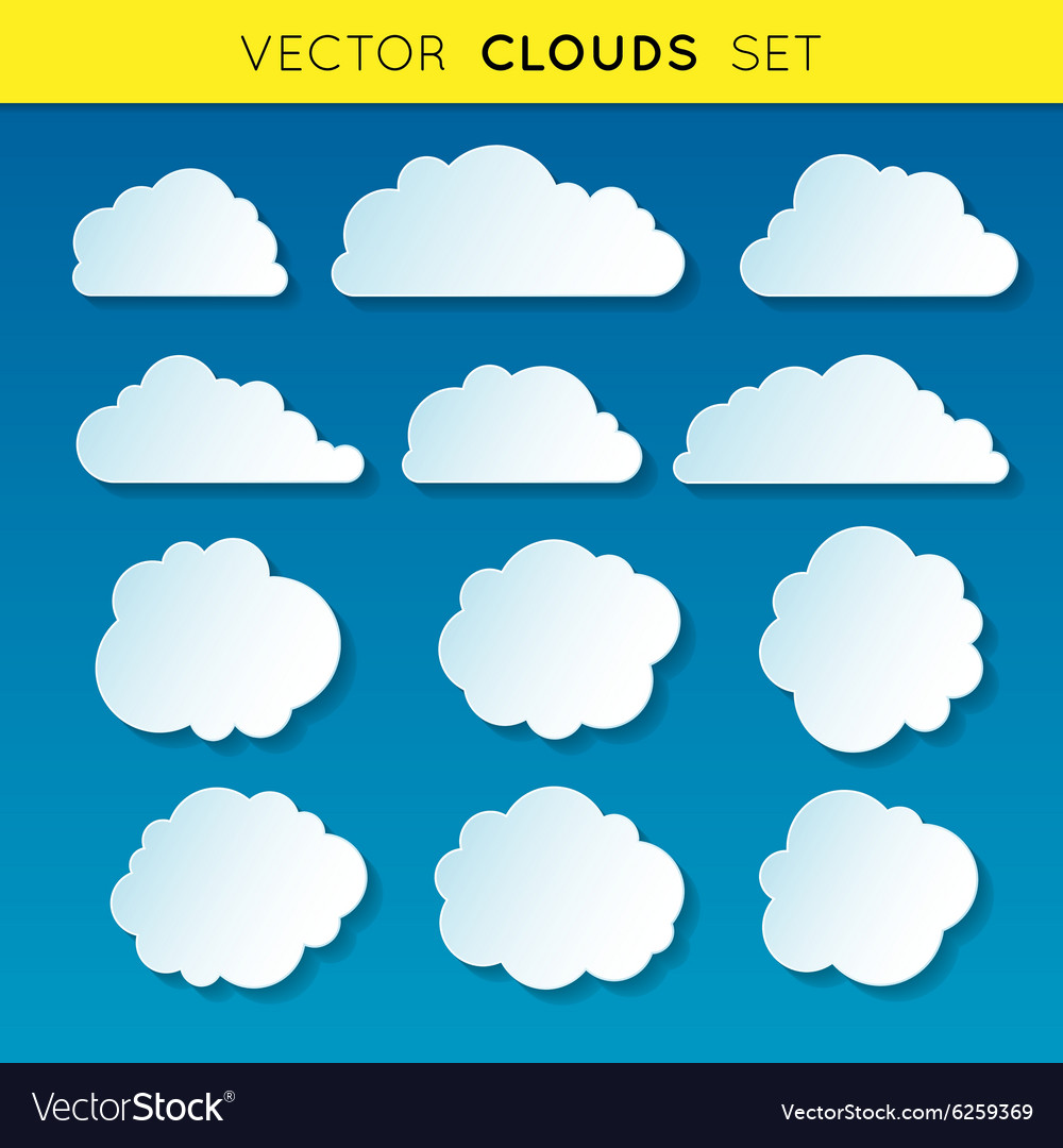 Clouds set 1 Royalty Free Vector Image - VectorStock