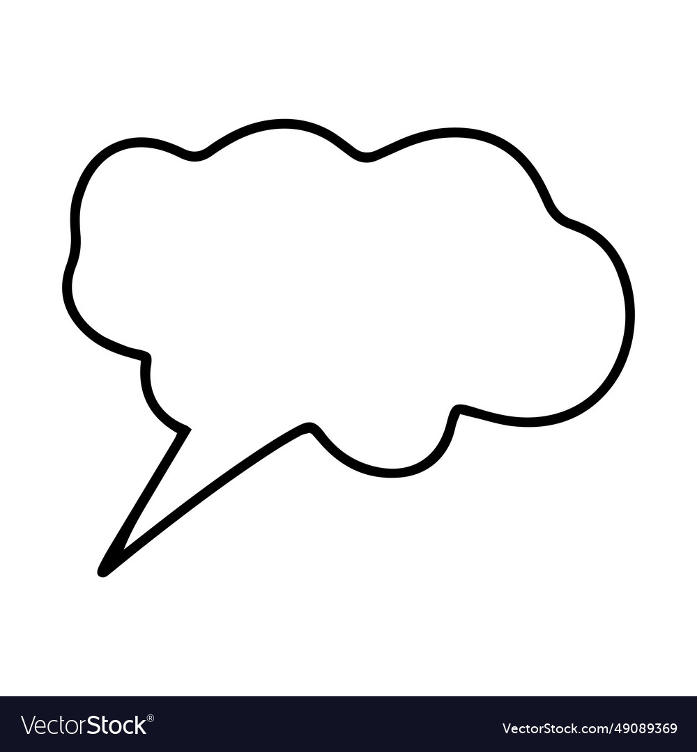 Comic bubble chat icon element Royalty Free Vector Image