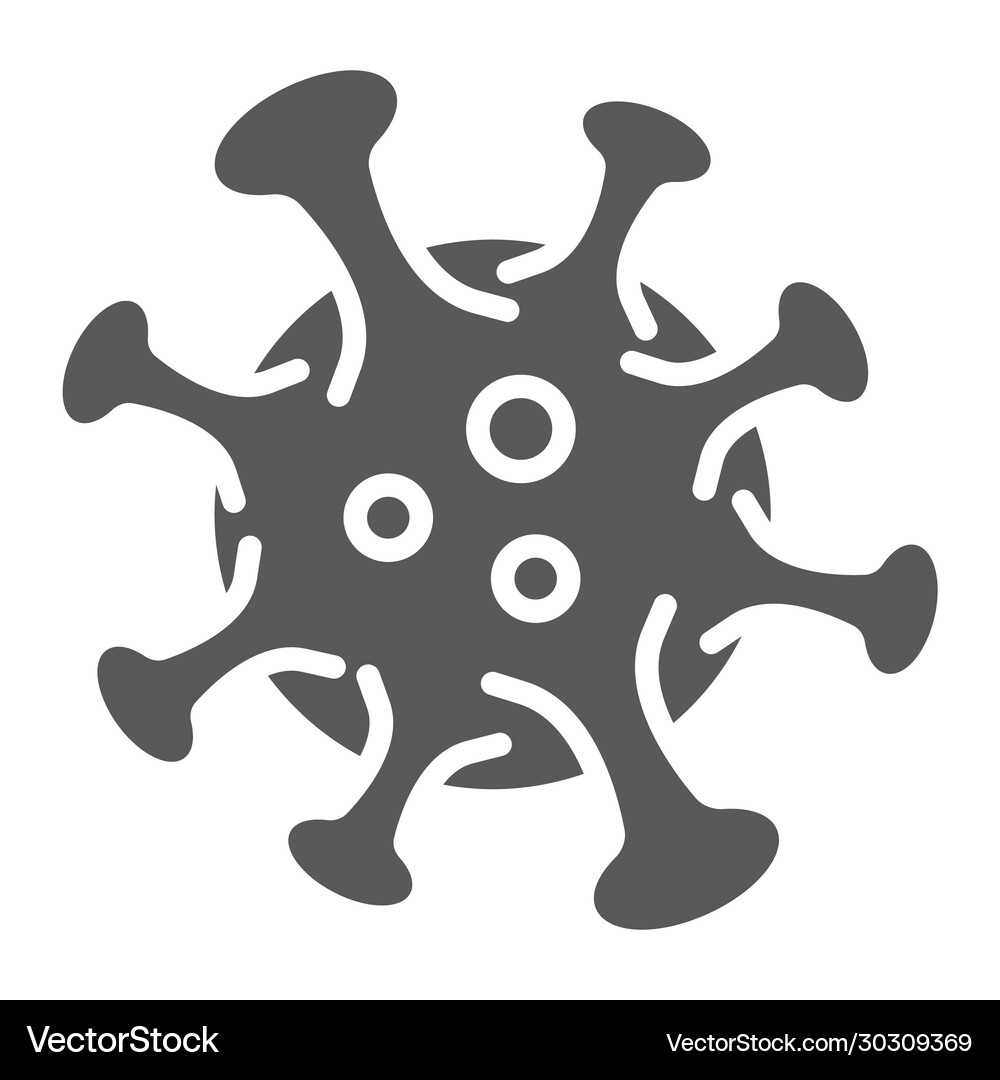 Coronavirus glyph icon virus and microorganism Vector Image