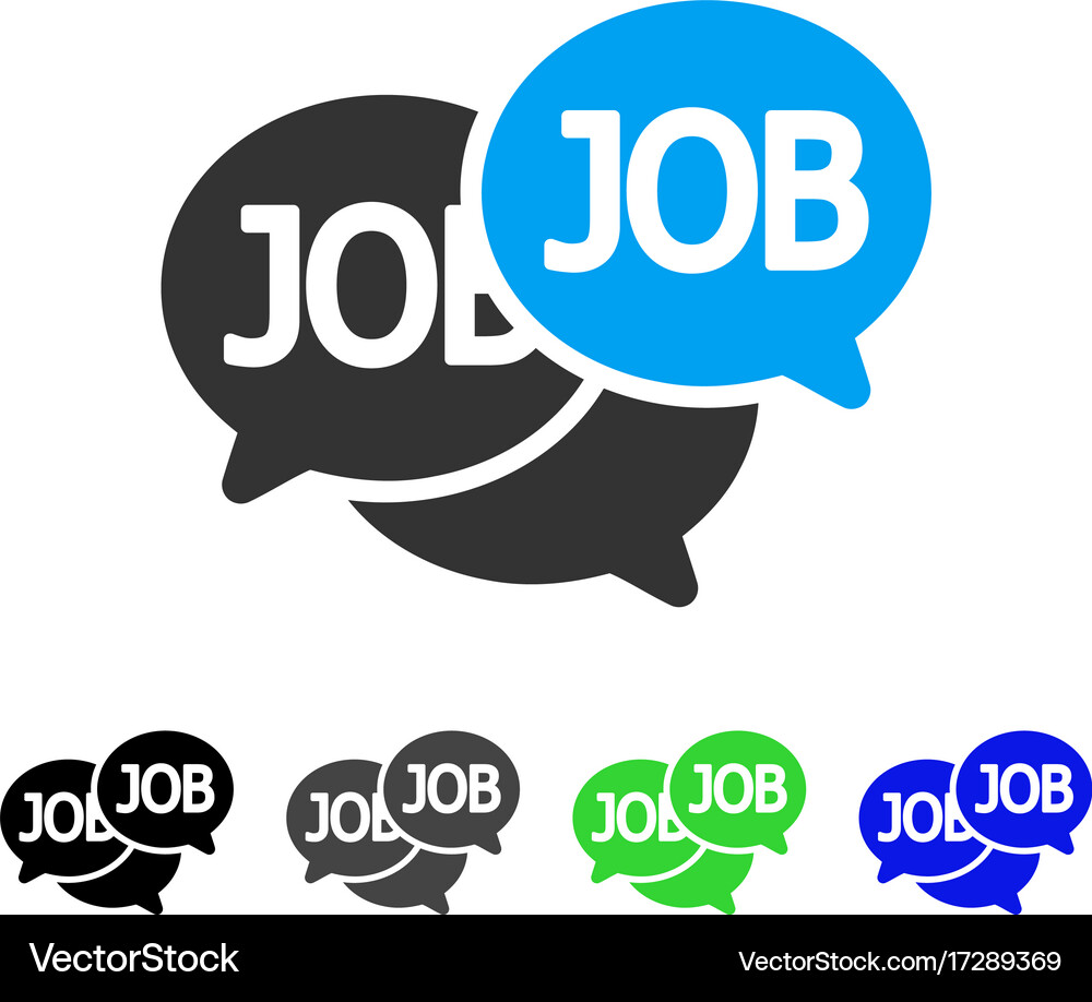 Labor market flat icon Royalty Free Vector Image