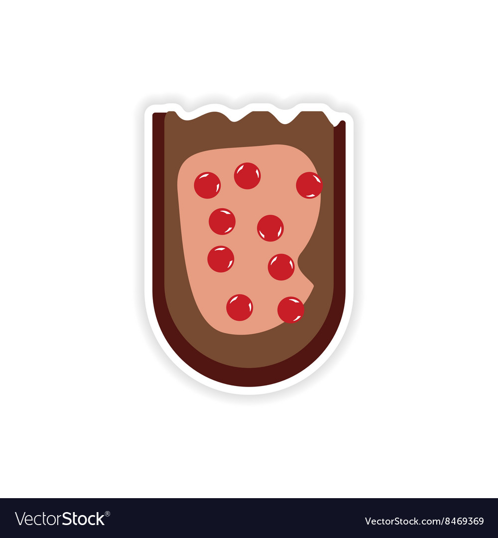 Stylish Paper Sticker On A White Background Vector Image