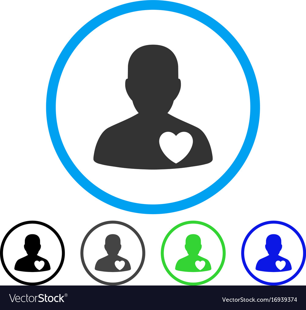 Cardiology patient rounded icon Royalty Free Vector Image Cardiology patient rounded icon Royalty Free Vector Image