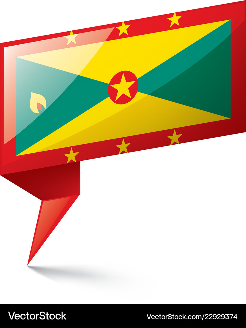 Grenada flag on a white Royalty Free Vector Image