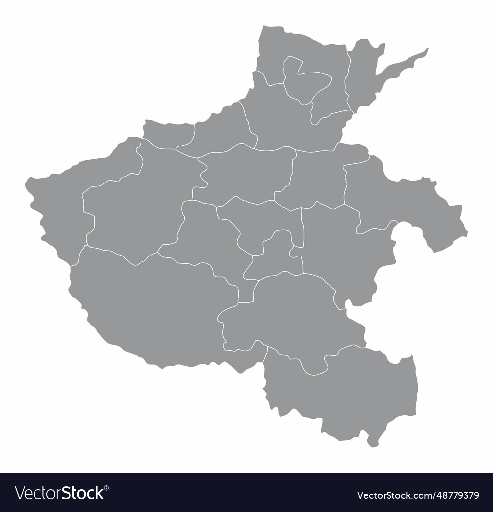 Henan province administrative map Royalty Free Vector Image Henan province administrative map Royalty Free Vector Image