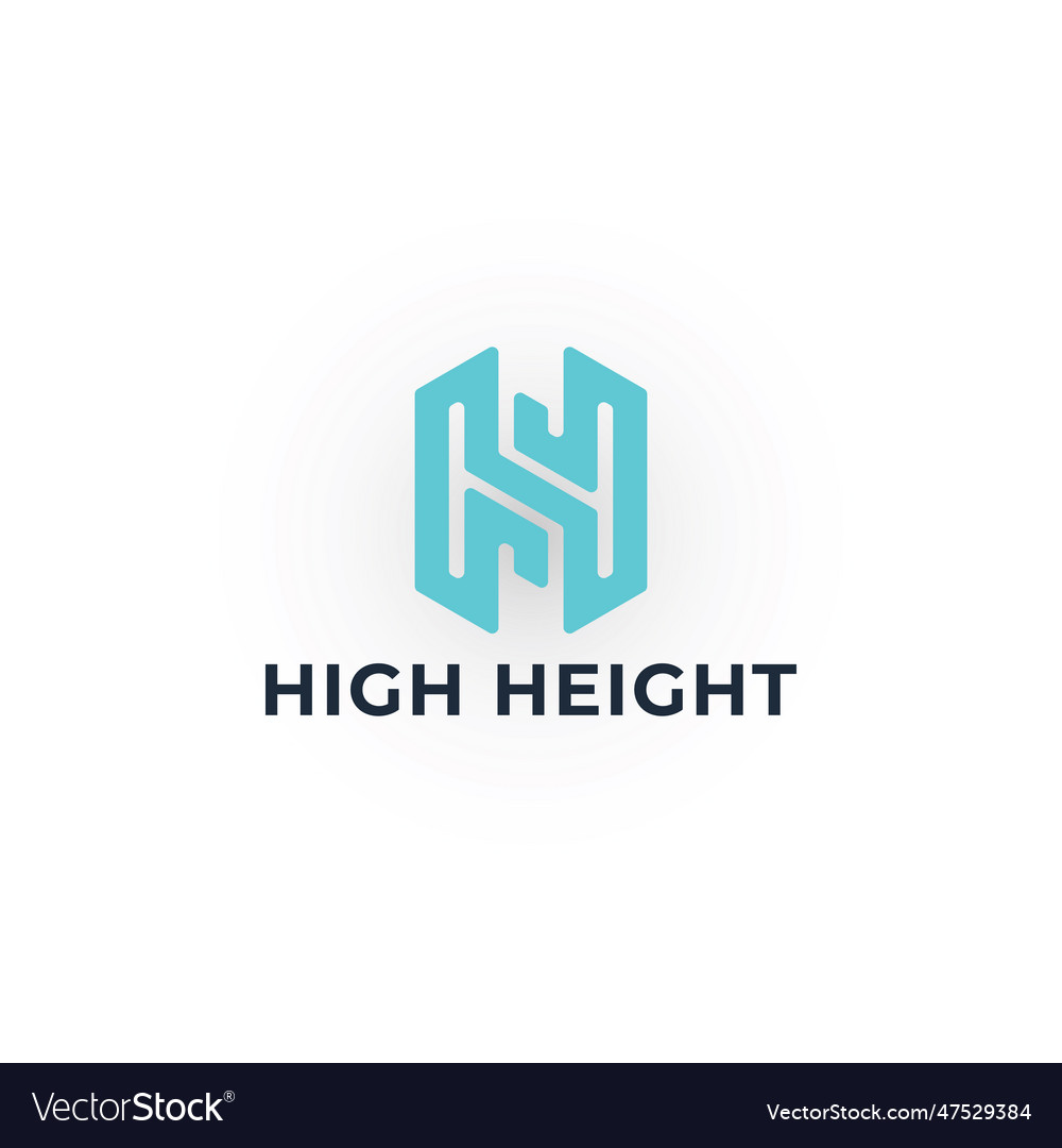 Abstract initial letter h or hh logo in blue color Abstract initial letter h or hh logo in blue color