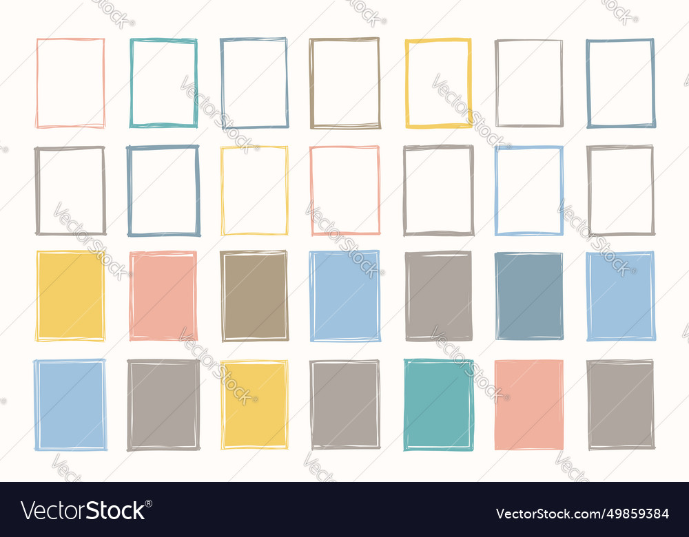 Hand drawn frames Royalty Free Vector Image - VectorStock