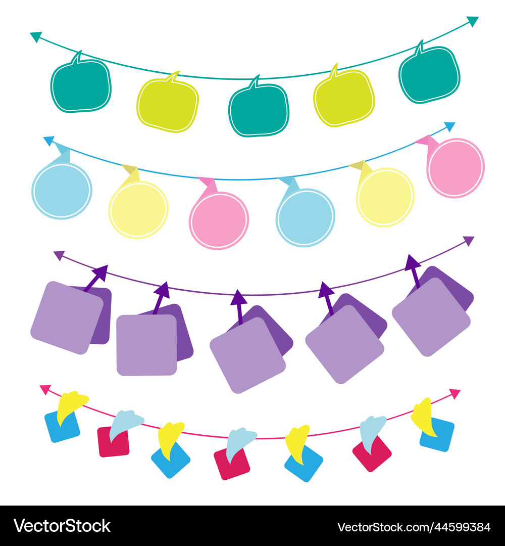 Party decoration banners and event Royalty Free Vector Image