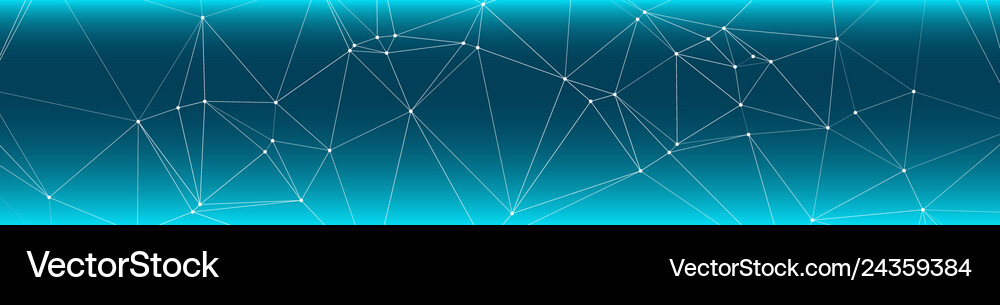 Technology wide banner lines and circles Vector Image