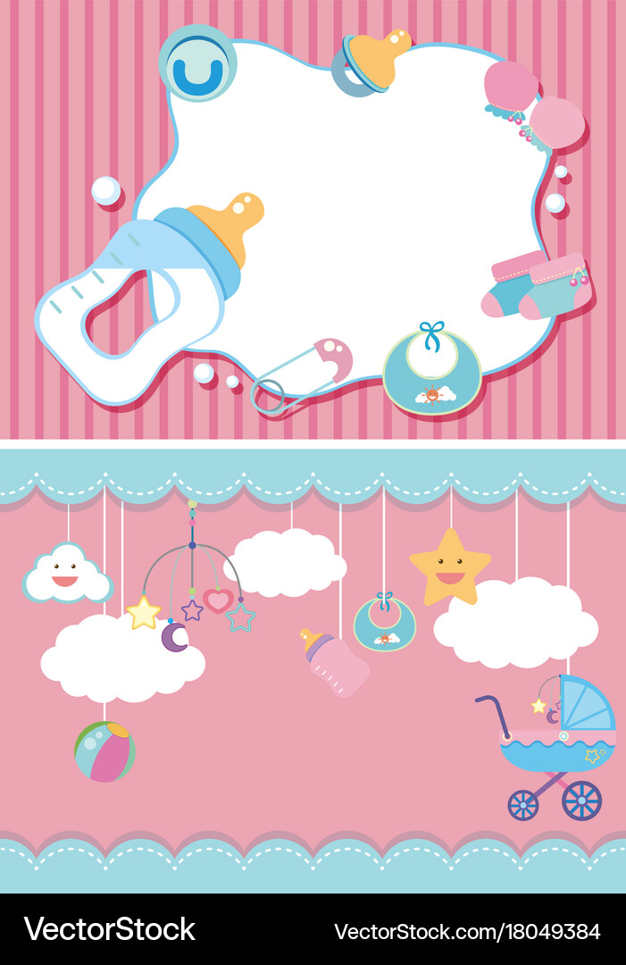 Two background template with baitems Royalty Free Vector