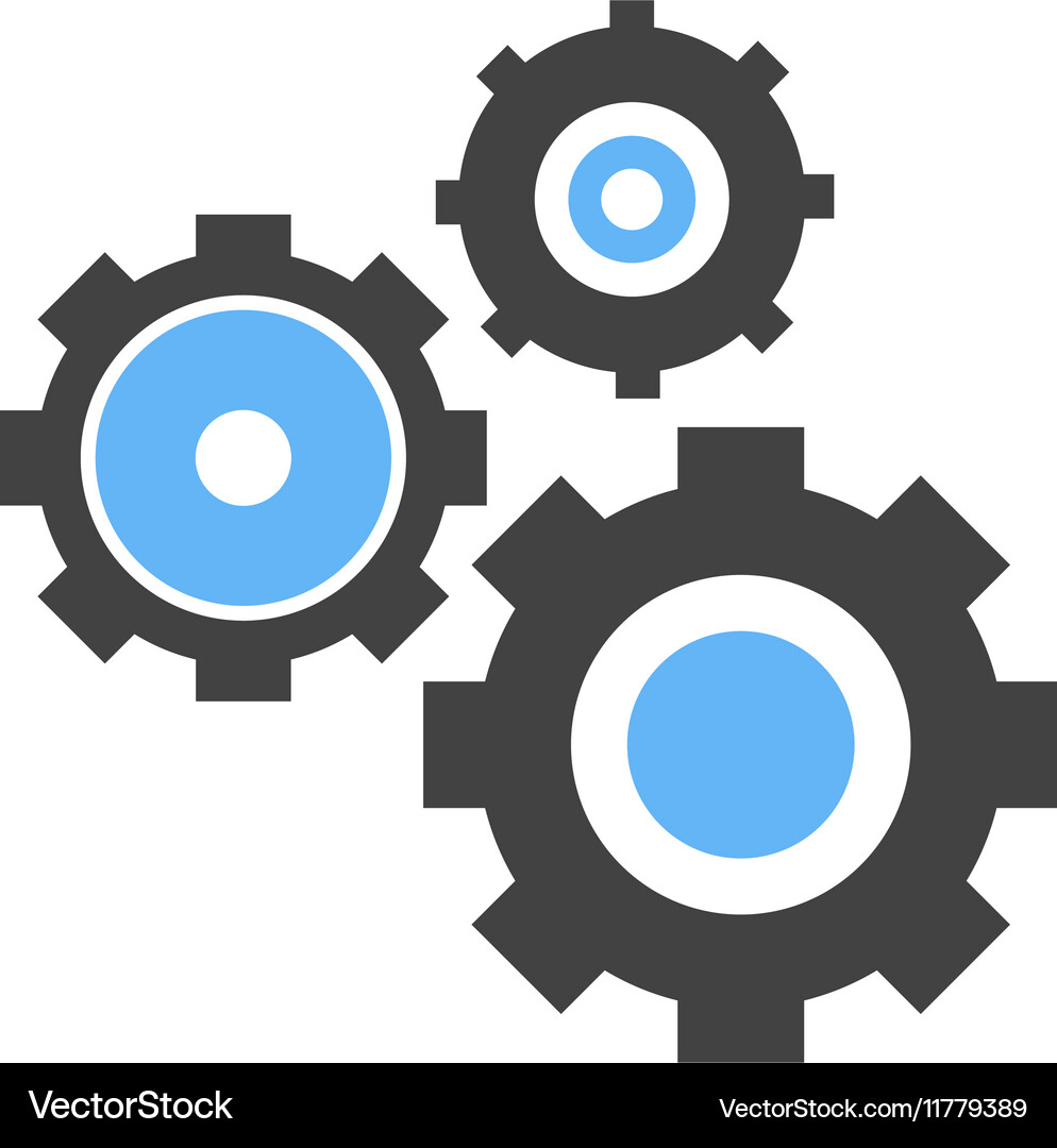 Multiple cogwheels Royalty Free Vector Image - VectorStock