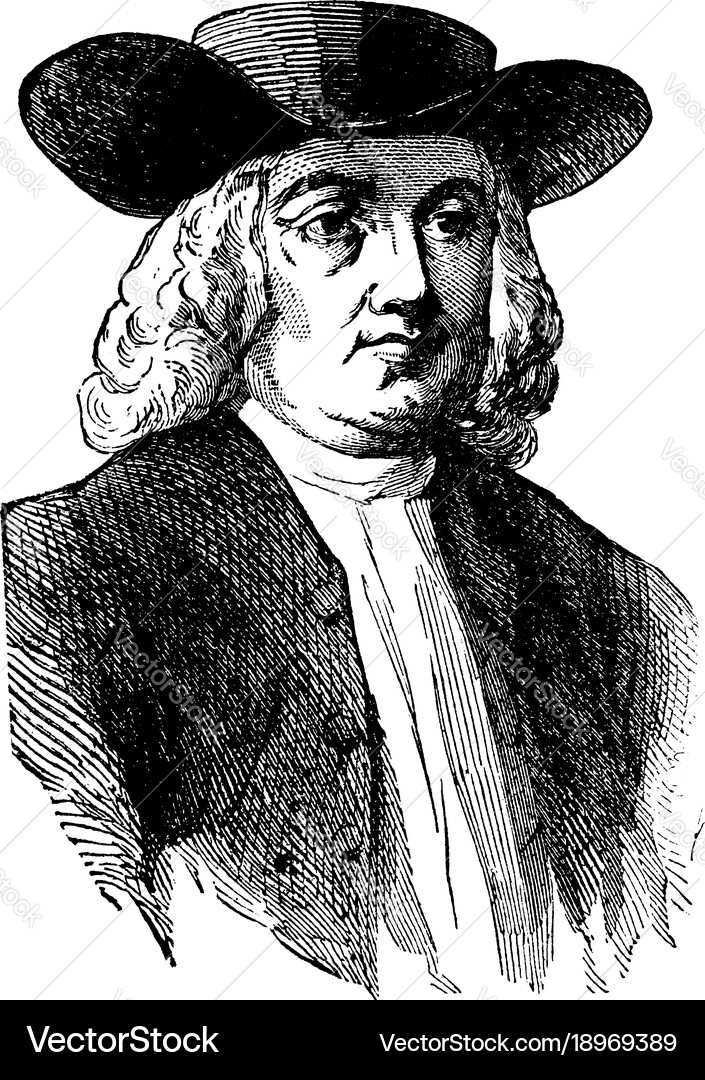 William penn vintage Royalty Free Vector Image
