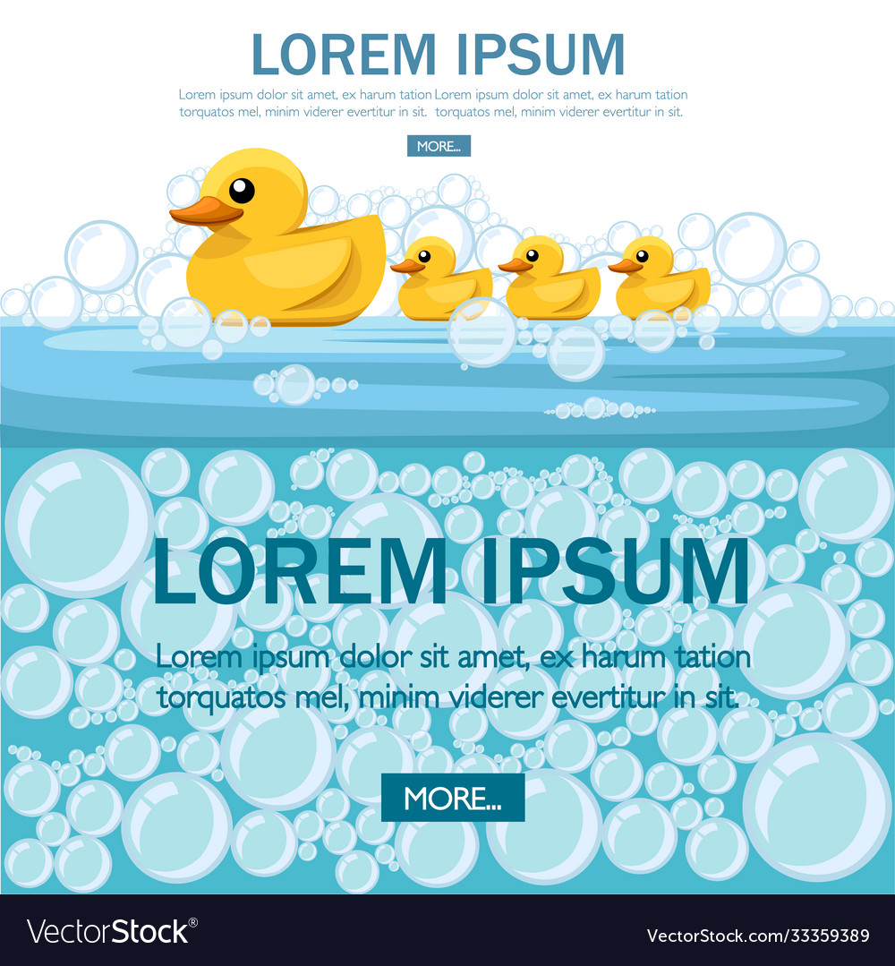 Yellow rubber duck cartoon cute ducky for bath Vector Image