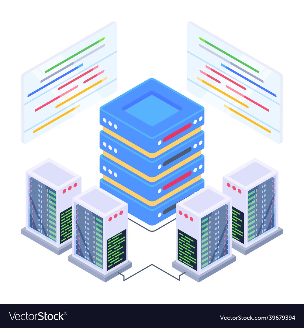 Btc distributed network Royalty Free Vector Image