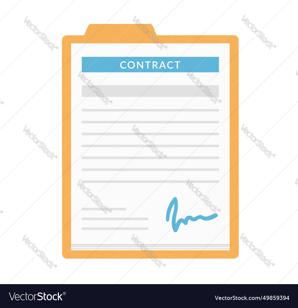 Contract Royalty Free Vector Image - VectorStock Contract Royalty Free Vector Image - VectorStock