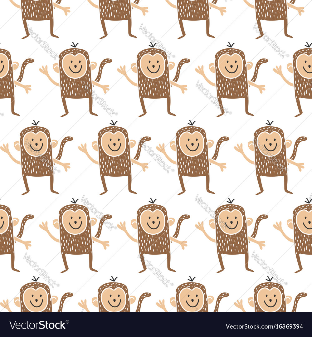 Monkey pattern Royalty Free Vector Image - VectorStock