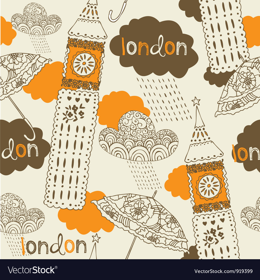 London elements background Royalty Free Vector Image