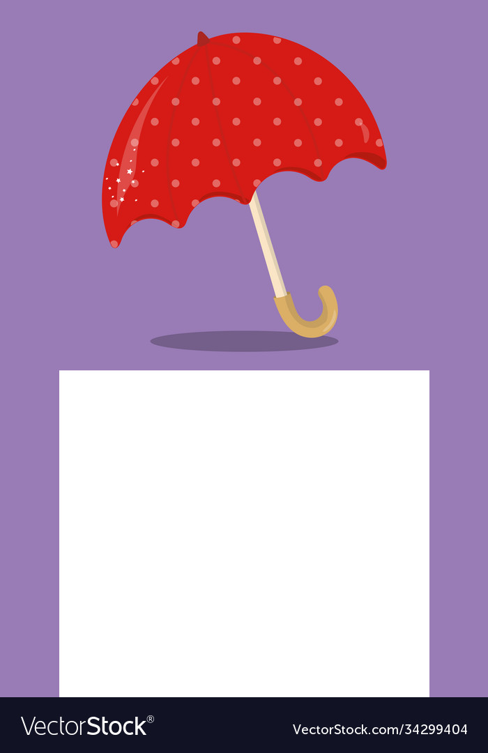 April showers red umbrella 04 Royalty Free Vector Image