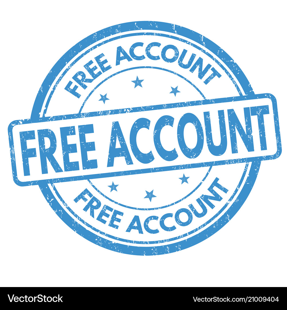 Free account grunge rubber stamp Royalty Free Vector Image