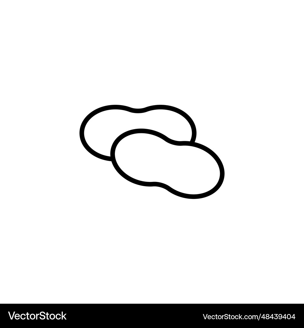 Peanut icon pea nuts snack symbol peanuts sign Vector Image