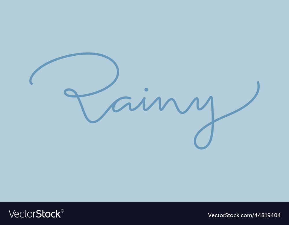 Rainy season word lettering design in continuous Vector Image Rainy season word lettering design in continuous Vector Image