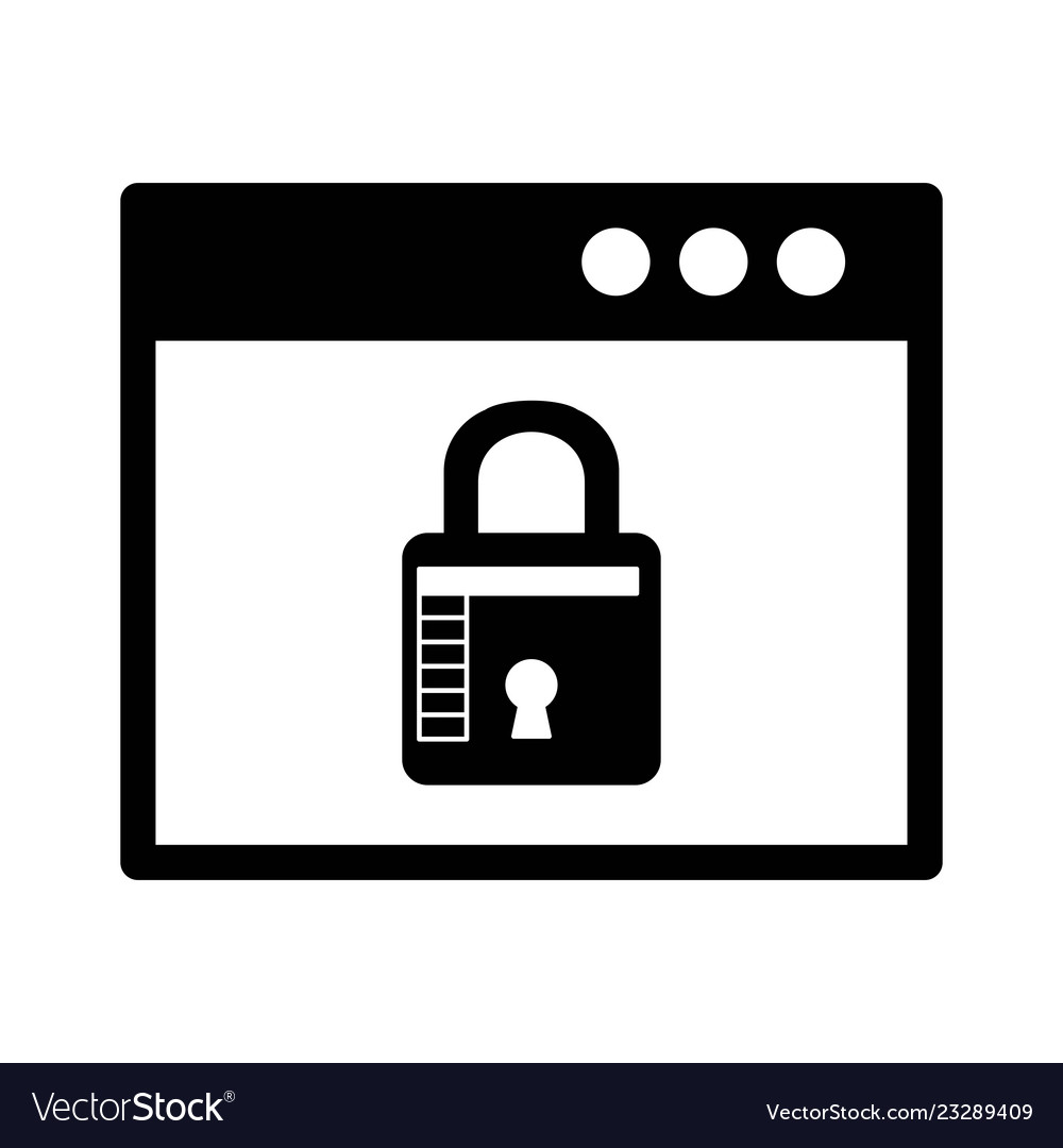 Browser lock icon Royalty Free Vector Image - VectorStock