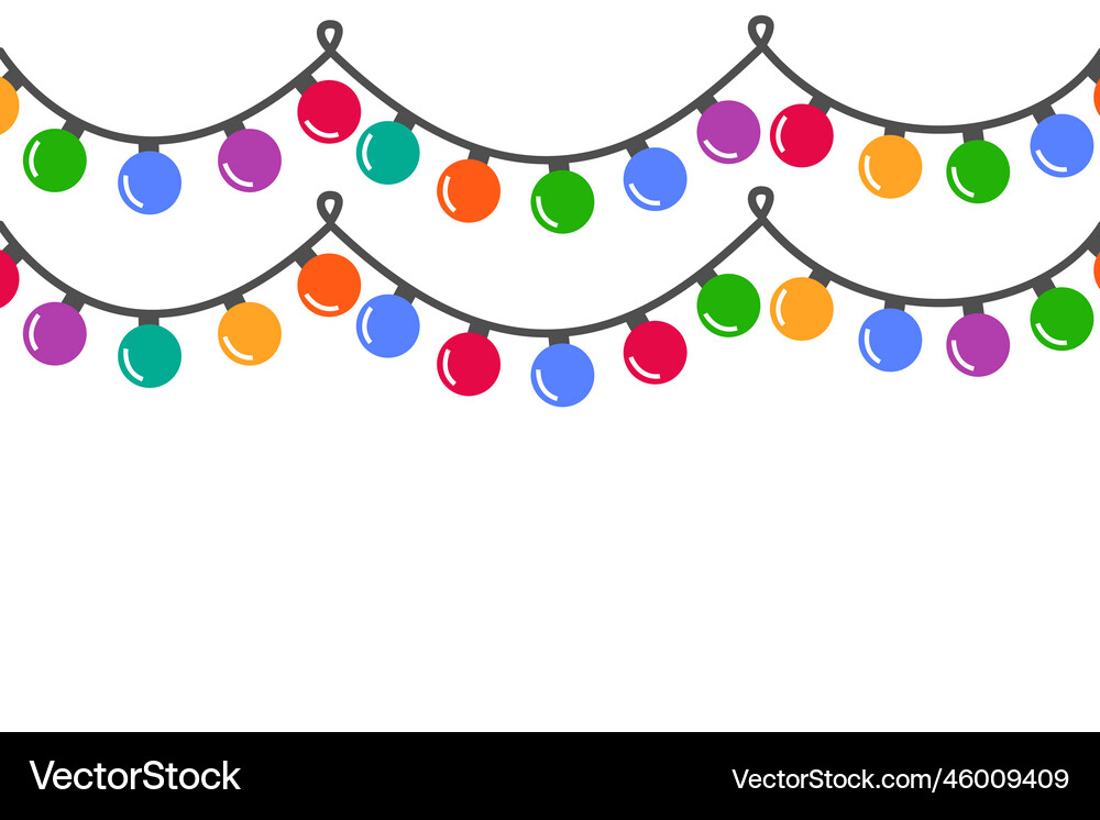 Colorful garland web banner design isolated Vector Image