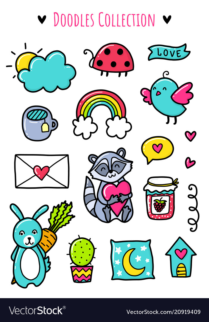 Doodle elements Royalty Free Vector Image - VectorStock